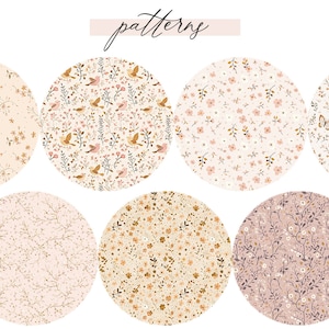 30 Boho Pink Floral Patterns Dusty Pink Flower Backgrounds Tiling Boho ...