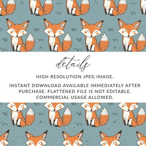 Seamless Fox Pattern, Cute Fox Seamless Background, Repeating Foxes ...