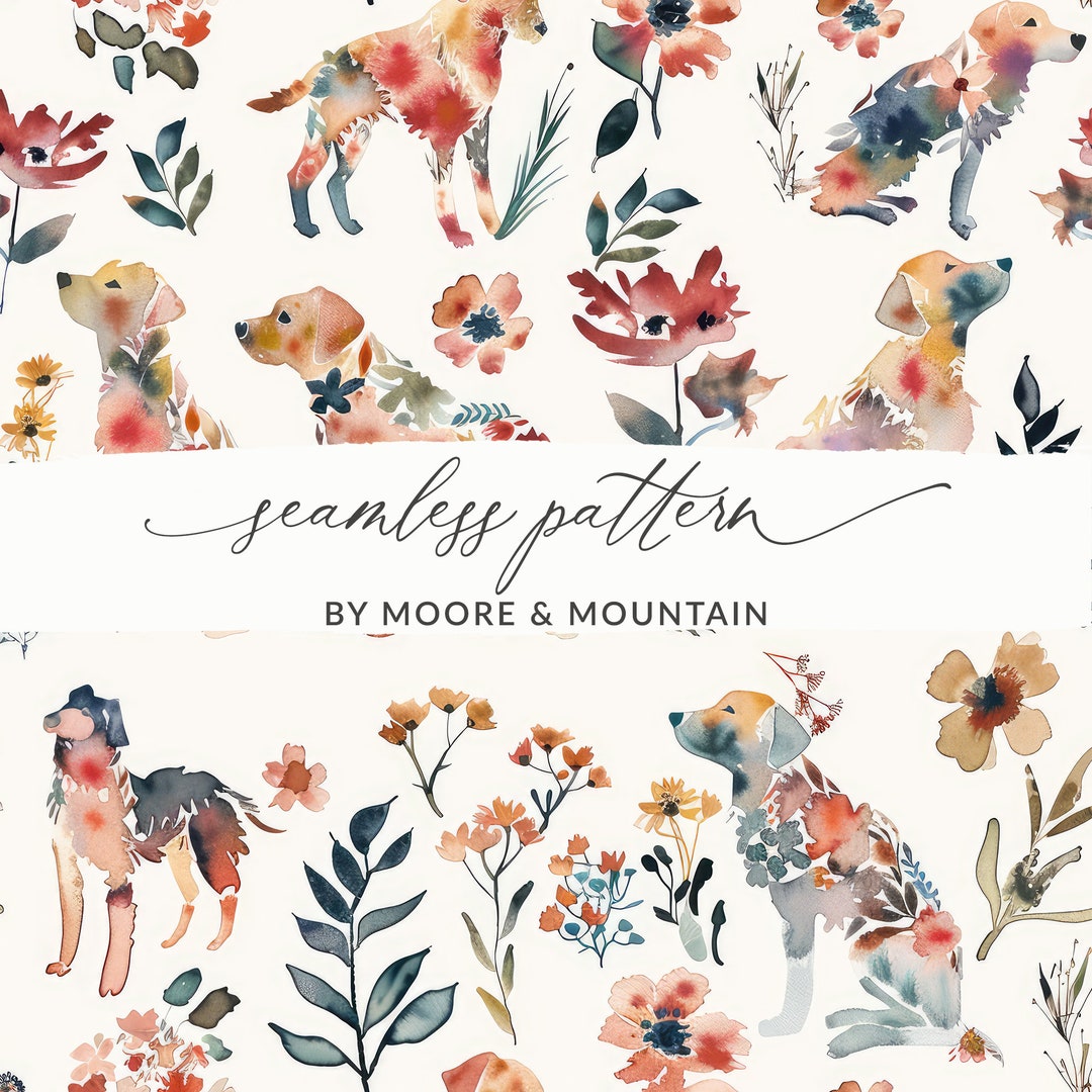 Dogs Seamless Background Pattern Seamless Labrador Pattern Colorful ...