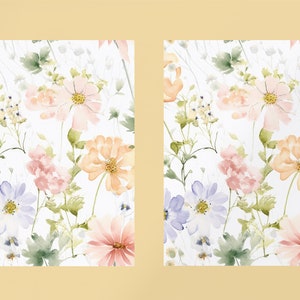 Pastel Spring Flowers Background Pattern, Seamless Spring Floral ...