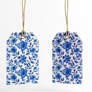 Dainty Blue Floral Seamless Blue Wedding Dainty Vine and Flowers ...