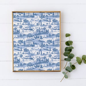 Seamless Toile Pattern, Light Blue Toile French Toile, Delicate Toile ...