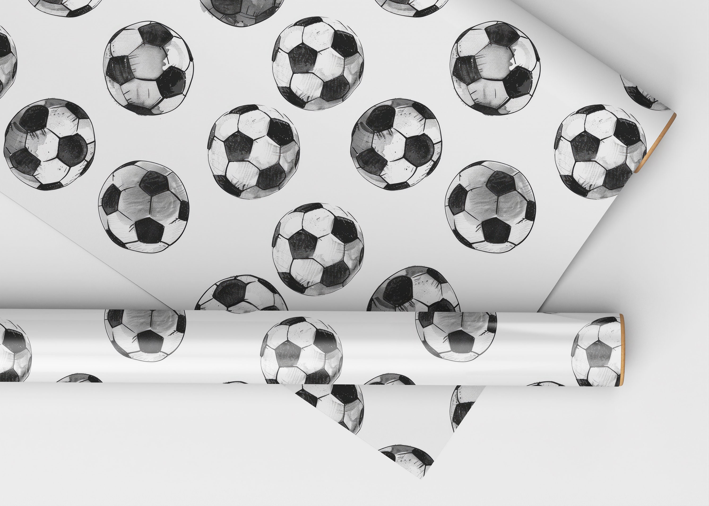 Seamless Soccer Ball Pattern, Digital Pattern Repeating Soccer Ball ...