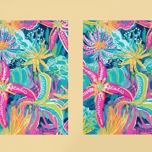 Seamless Starfish Background, Preppy Starfish Seamless Pattern, Ocean ...