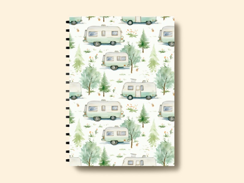 Seamless Camping Pattern With Camper Seamless Pattern Vintage - Etsy