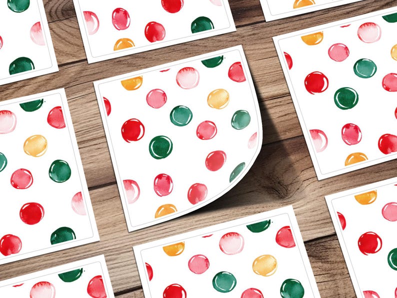 Watercolor Christmas Polka Dot Seamless Pattern (digital Paper) - Etsy