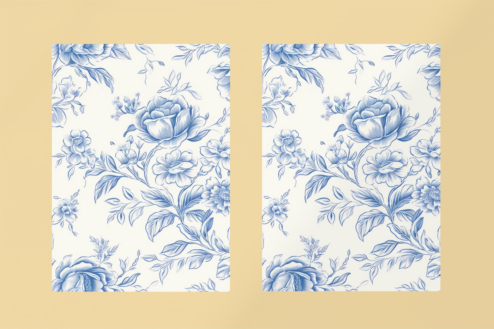Seamless Chinoiserie Pattern Light Blue Chinoiserie Floral Pattern ...