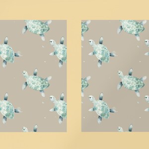 Seamless Pastel Turtle Pattern, Cute Watercolor Turtle Background ...