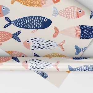 Seamless Cute Fish Pattern, Seamless Fishing Background Pattern ...