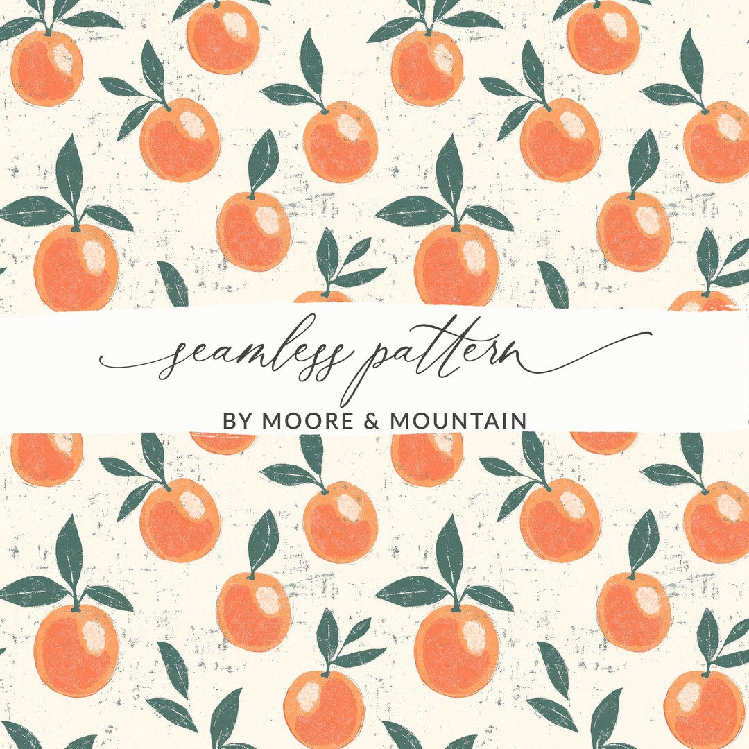 Little Cutie Seamless Background Pattern Clementines Background Tiny ...