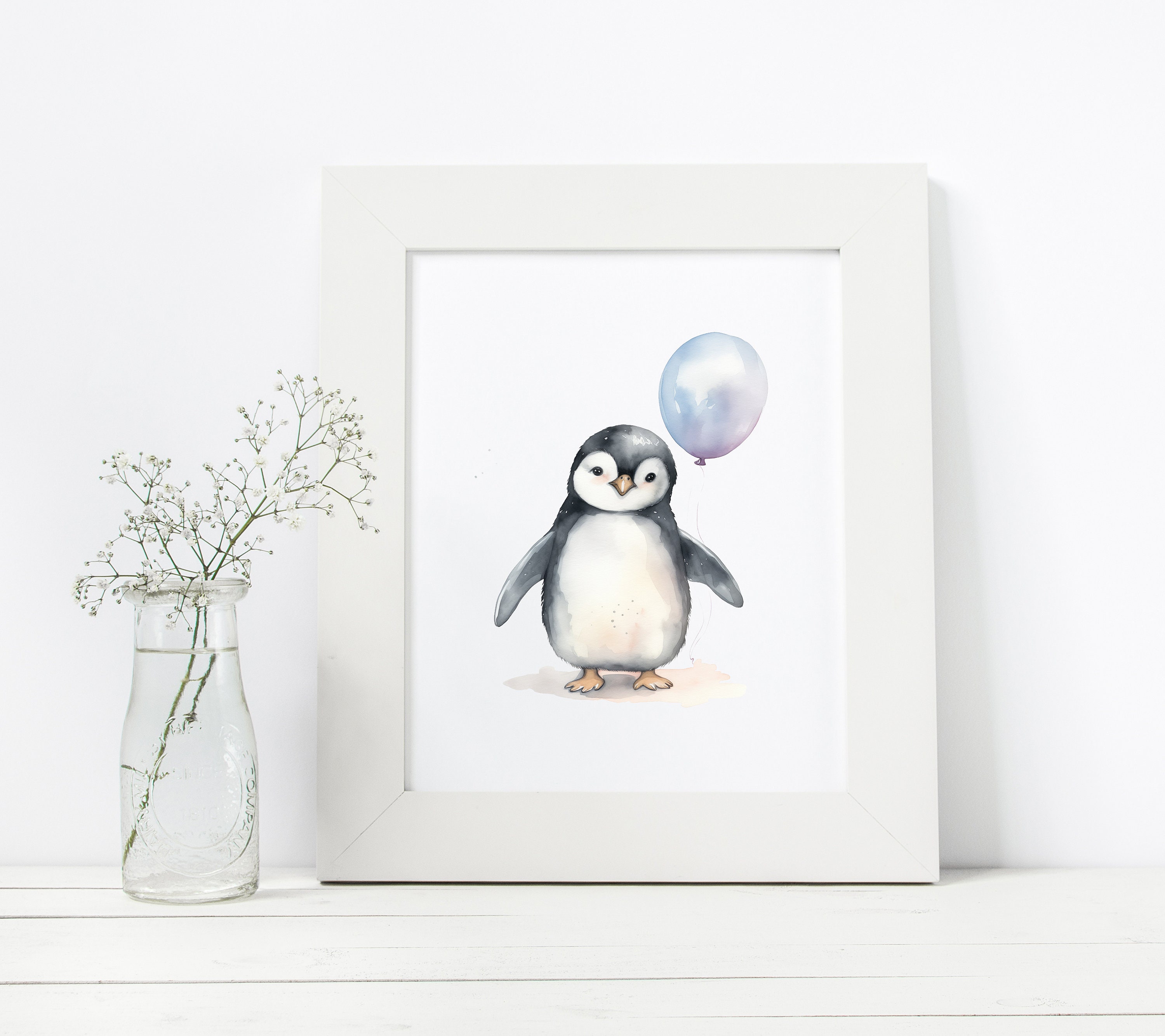 Watercolor Penguin Clipart, Cute Penguin PNG, Baby Penguin Clipart ...