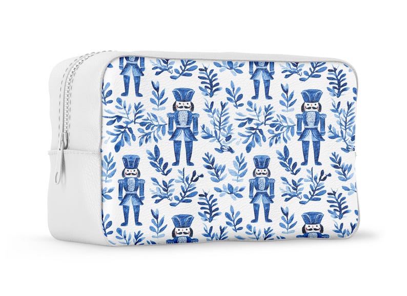 Blue Winter Nutcracker Seamless Pattern Blue Watercolor Nutcracker ...