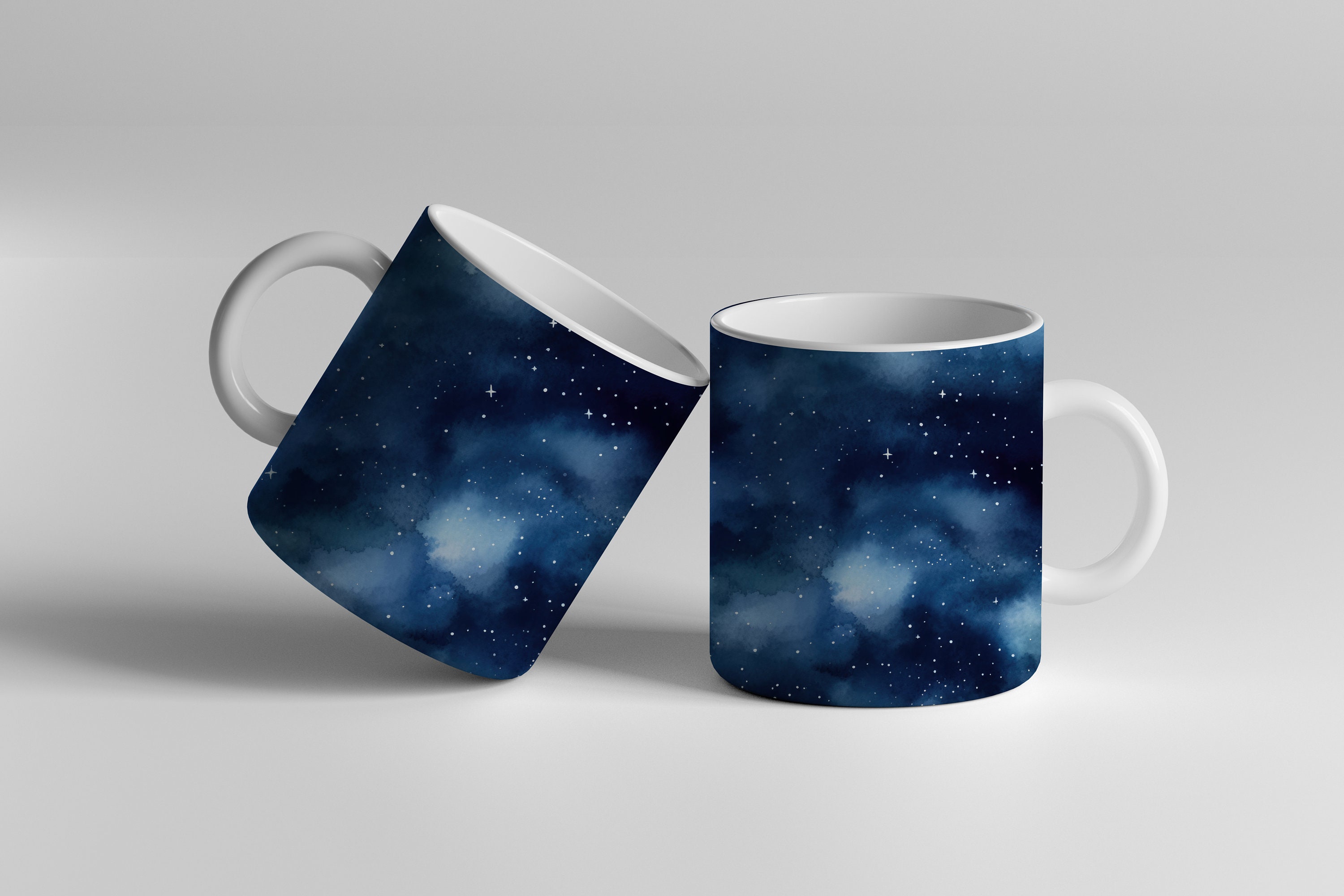 20 Watercolor Night Sky Backgrounds, Seamless Starry Night Background ...