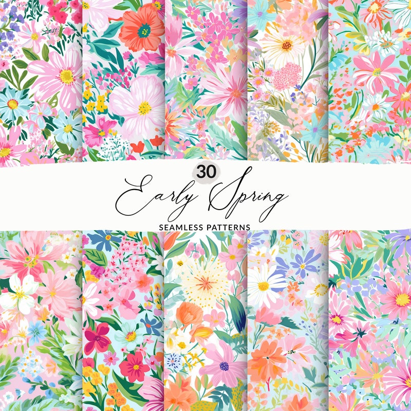 Preppy Floral Wallpaper - Etsy