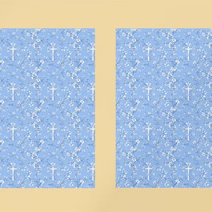 Easter Cross Background Pattern Boys Baptism Seamless Background ...