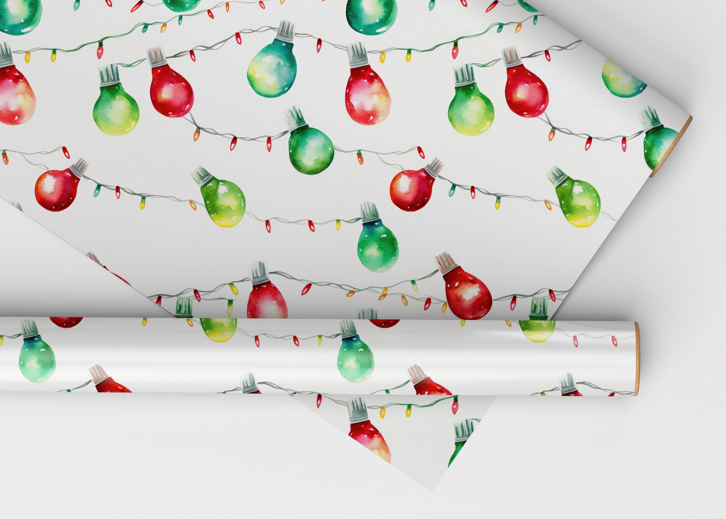 Seamless Christmas Lights Pattern, Seamless String of Christmas Lights ...