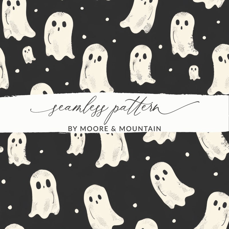 Black and White Cute Ghost Clip Art - Etsy