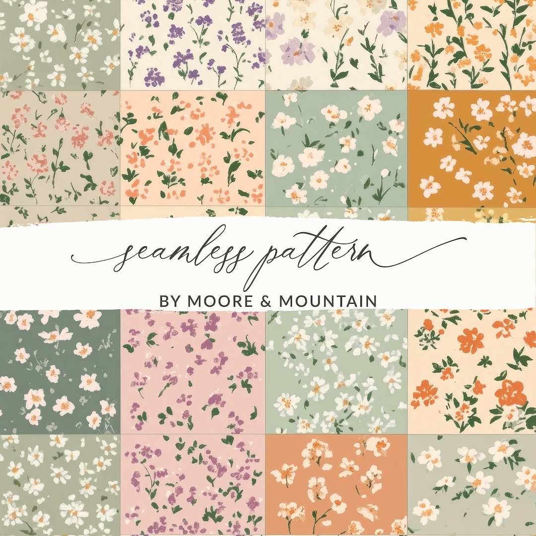 Seamless Patchwork Background PNG Floral Patchwork Quilt Digital ...