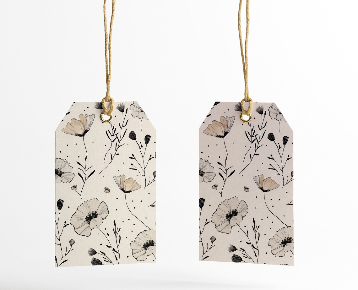 Seamless Neutral Pattern, Neutral Floral Pattern, Seamless Line Art ...