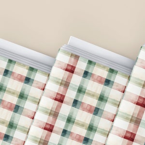 Watercolor Plaid Seamless Pattern, Painted Plaid Pattern, Christmas ...