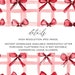 Red Christmas Bows Seamless Pattern PNG Coquette Christmas Background ...