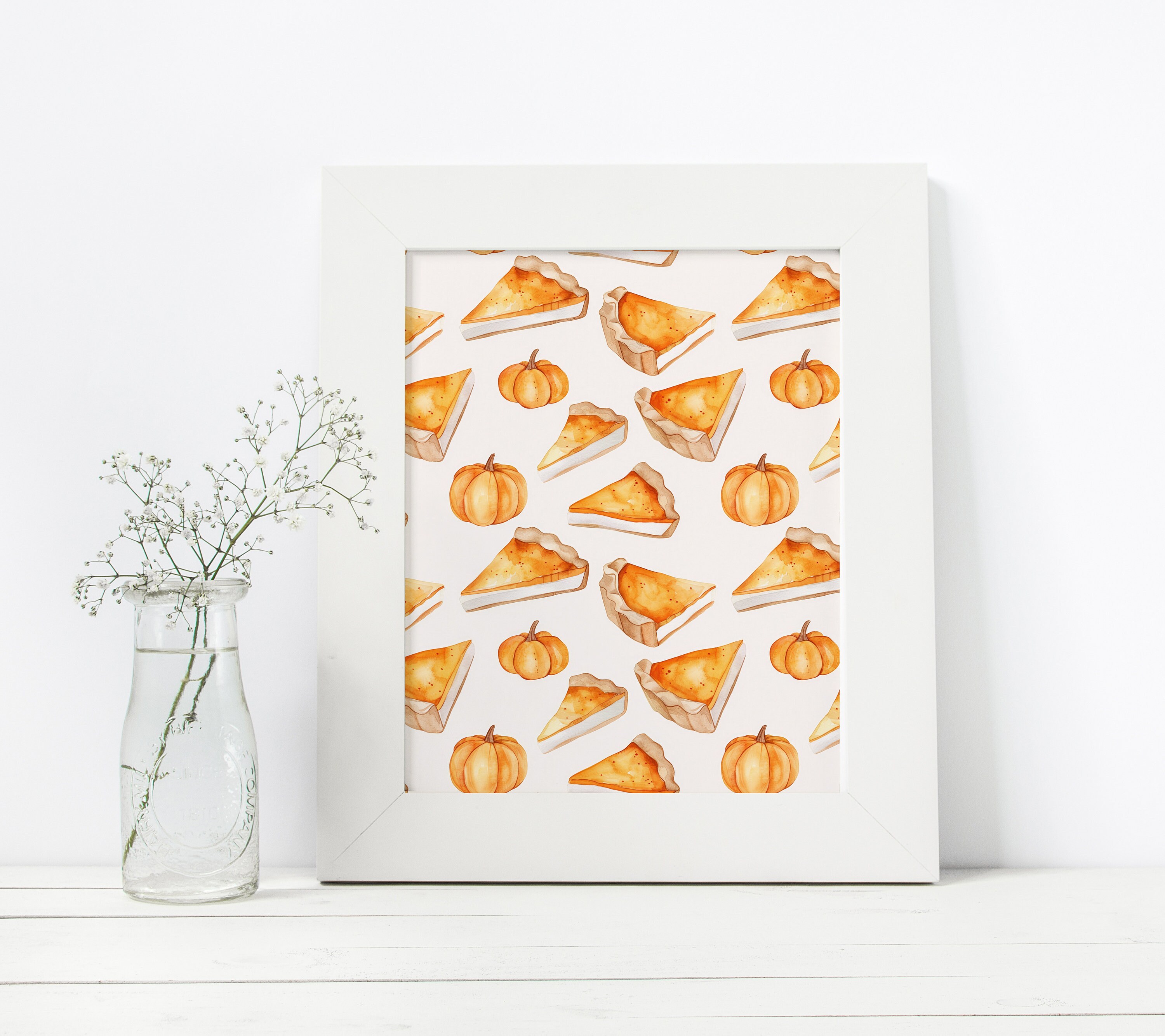 Pumpkin Pie Background Pattern Seamless Thanksgiving Background Pumpkin ...