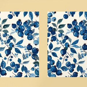 Seamless Blueberries Repeating Background Pattern Summer Berry Seamless ...