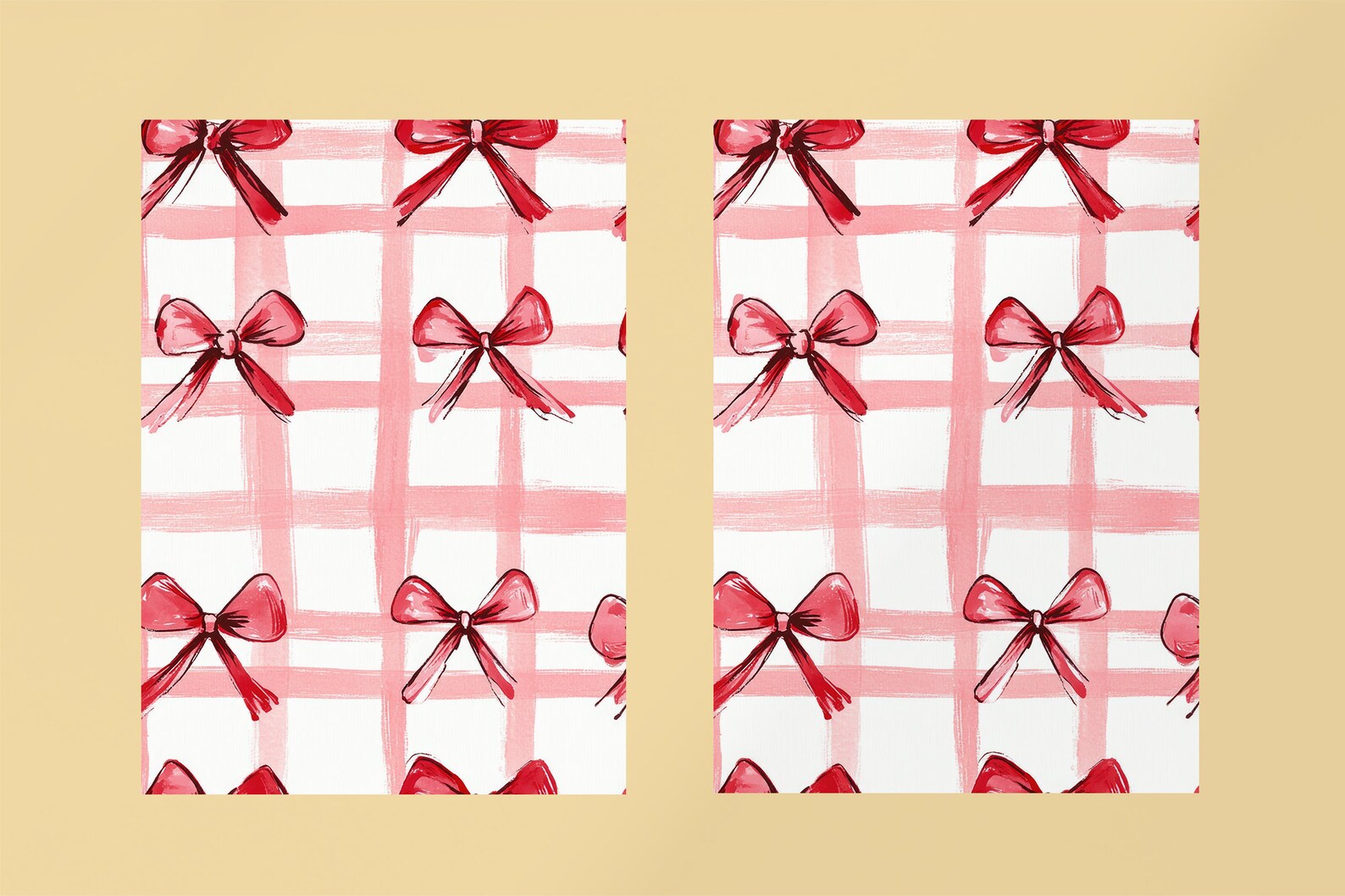 Red Christmas Bows Seamless Pattern PNG Coquette Christmas Background ...
