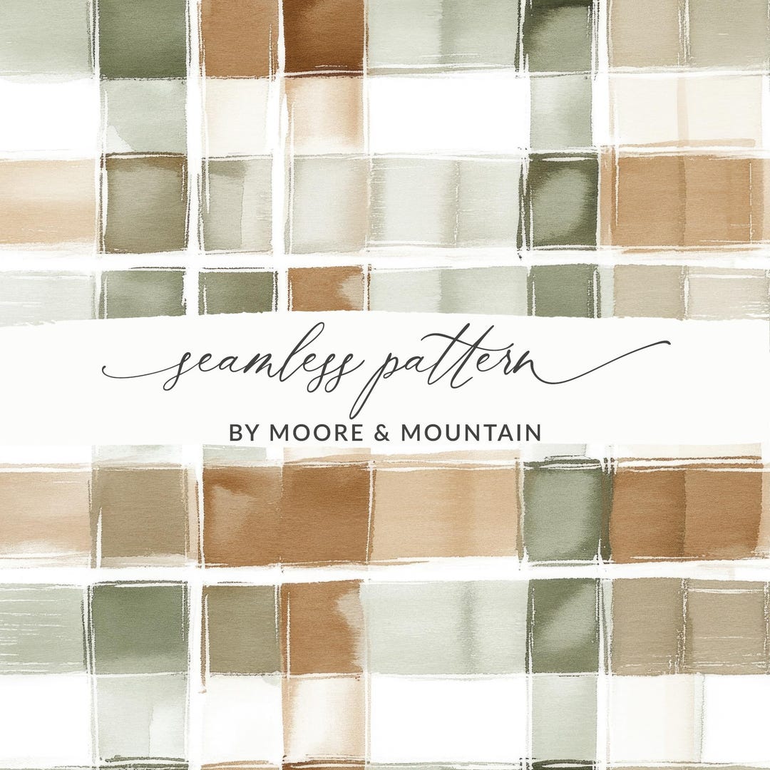 Fall Plaid Seamless Watercolor Plaid Pattern, Mens Plaid Digital File ...