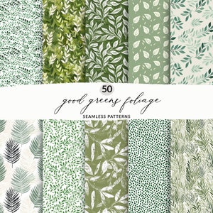 Seamless Sage Green Leaf Pattern, Sage Green Botanical Backgrounds ...
