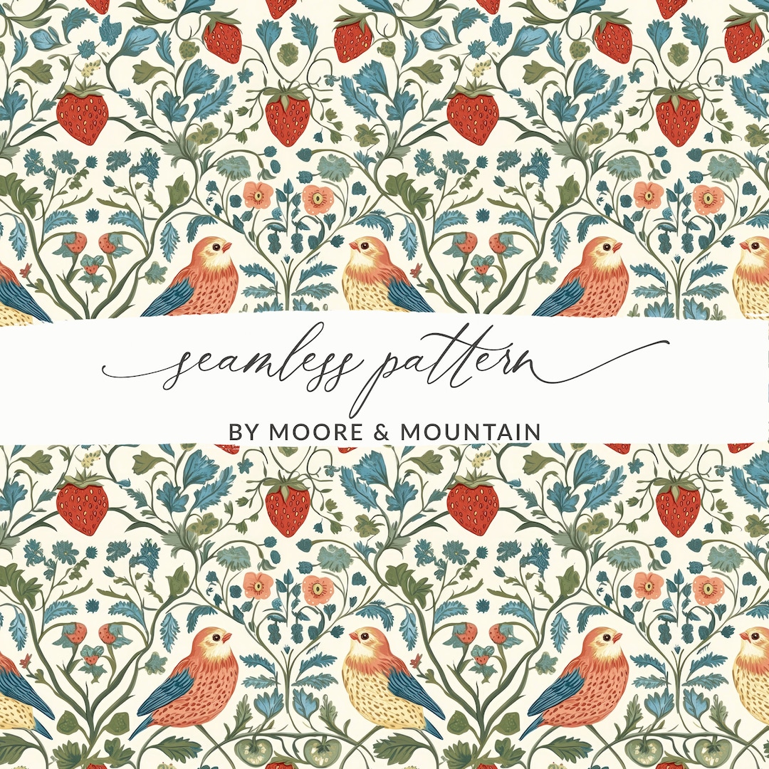 William Morris Strawberry Thief Pattern Background William Morris ...