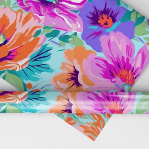 Hibiscus Seamless Preppy Pattern, Pink and Purple Seamless Blooms ...