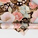 Seamless Pink and Gold Floral Pattern, Seamless Pink and Black Flower ...
