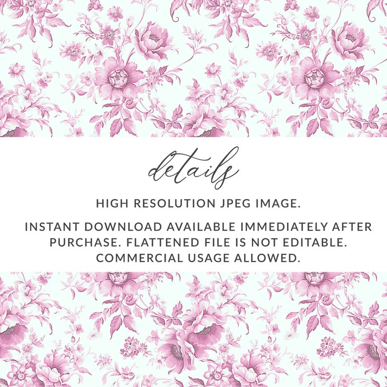 Watercolor Chinoiserie Pattern Pink Chinoiserie Floral Pattern Pink ...