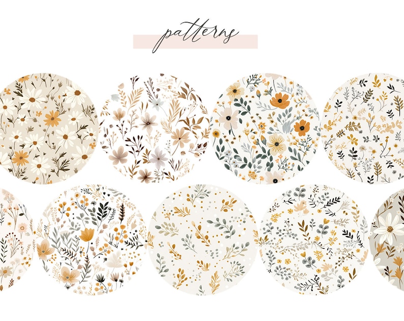 Seamless Neutral Pattern, Seamless Neutral Foliage, Seamless Neutral ...