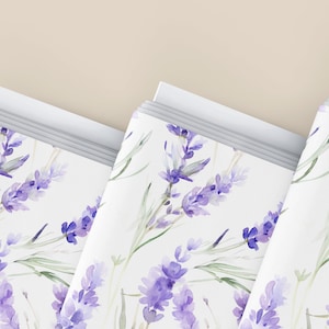 Watercolor Lavender Background, Lavender Stems Seamless Pattern, Sprigs ...
