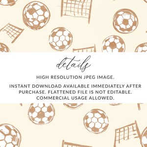 Seamless Soccer Background, Sketched Soccer Pattern, Soccer Digital ...