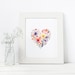 Watercolor Floral Hearts Clipart Flower Hearts, Watercolor Hearts Clip ...