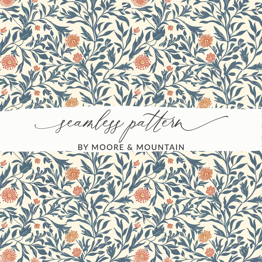 Dainty Vines Seamless Pattern, Decorative Leaves and Vines Pattern ...