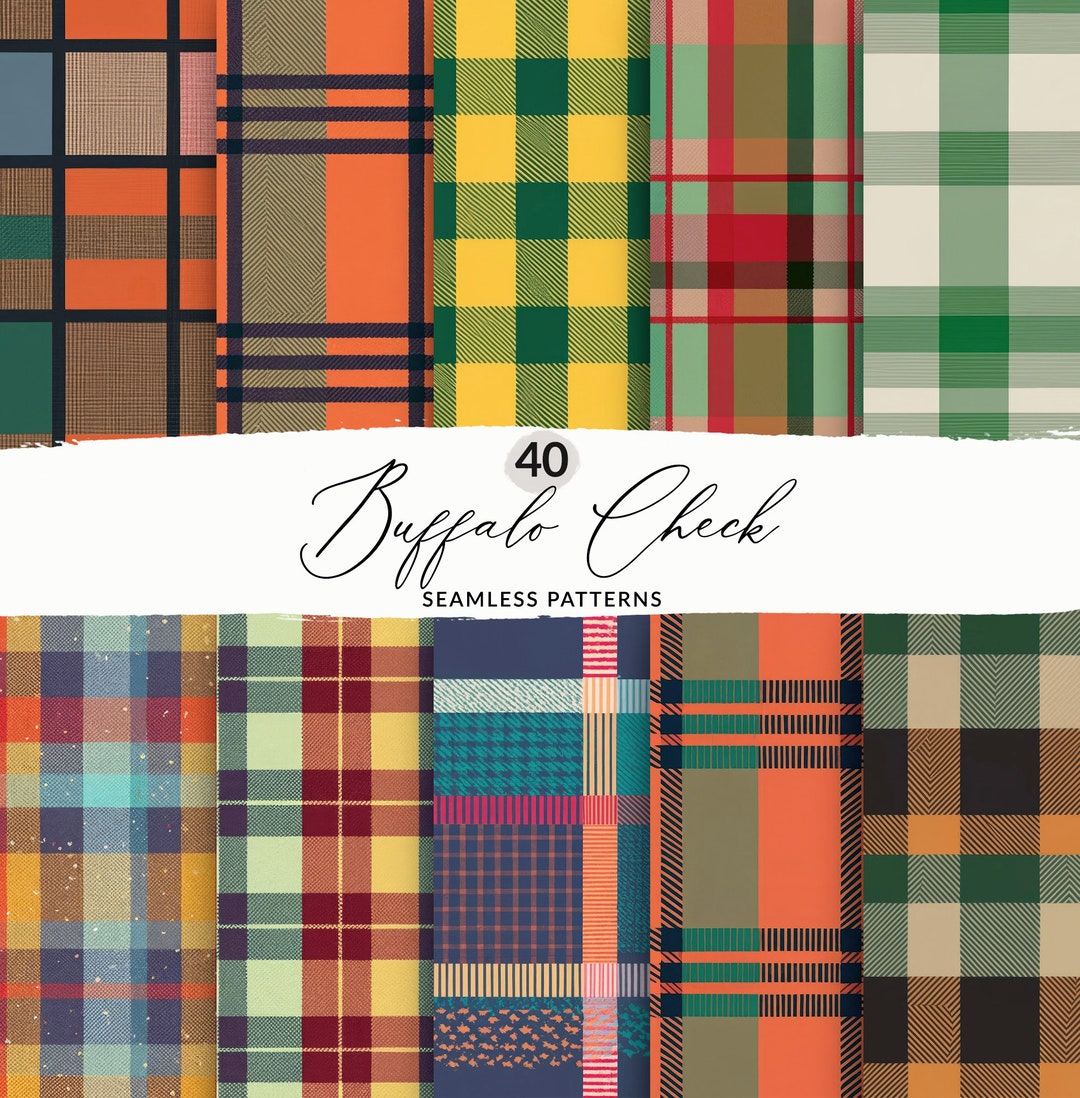 Seamless Buffalo Check Patterns Seamless Checkered Plaid Patterns ...
