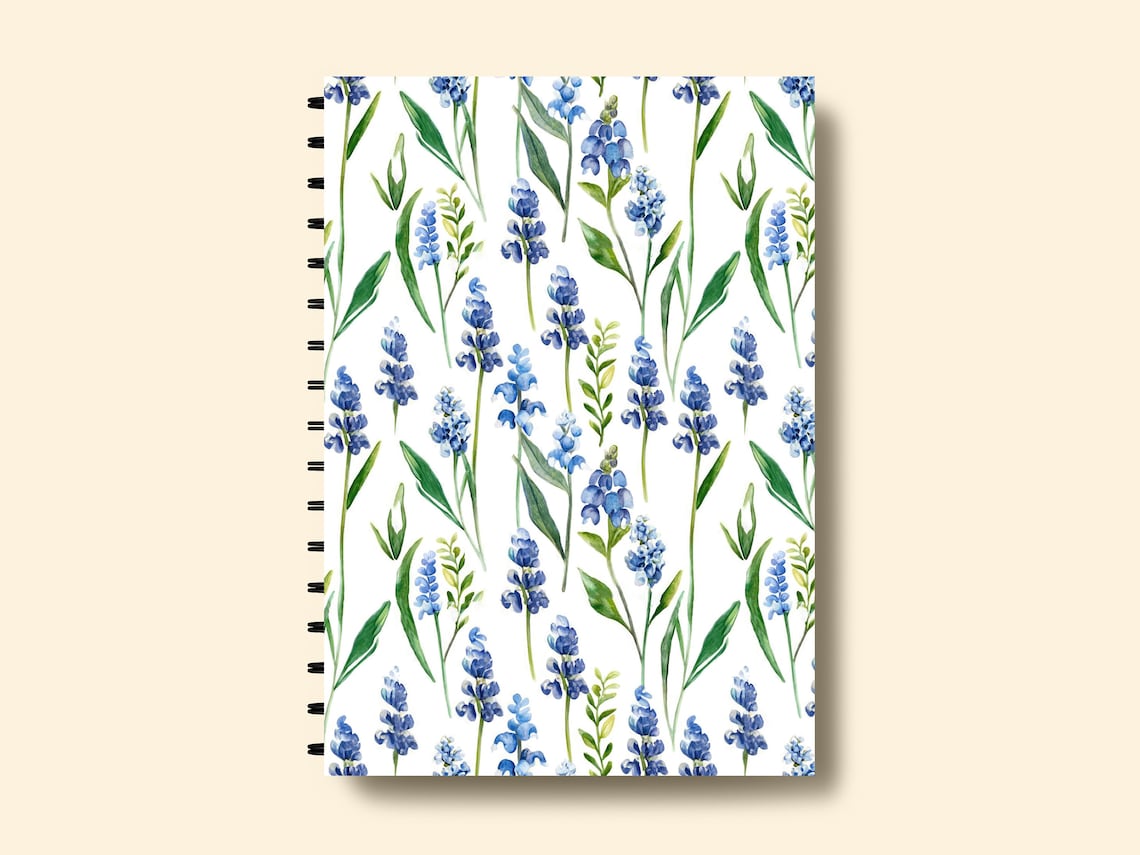 Watercolor Bluebonnets Background Pattern, Seamless Bluebonnets Pattern ...