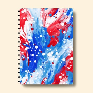 Red White and Blue Tie Dye Background, Seamless Painted USA Background ...