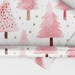 Pink Christmas Tree Seamless Pattern, Seamless Pink Christmas Tree ...
