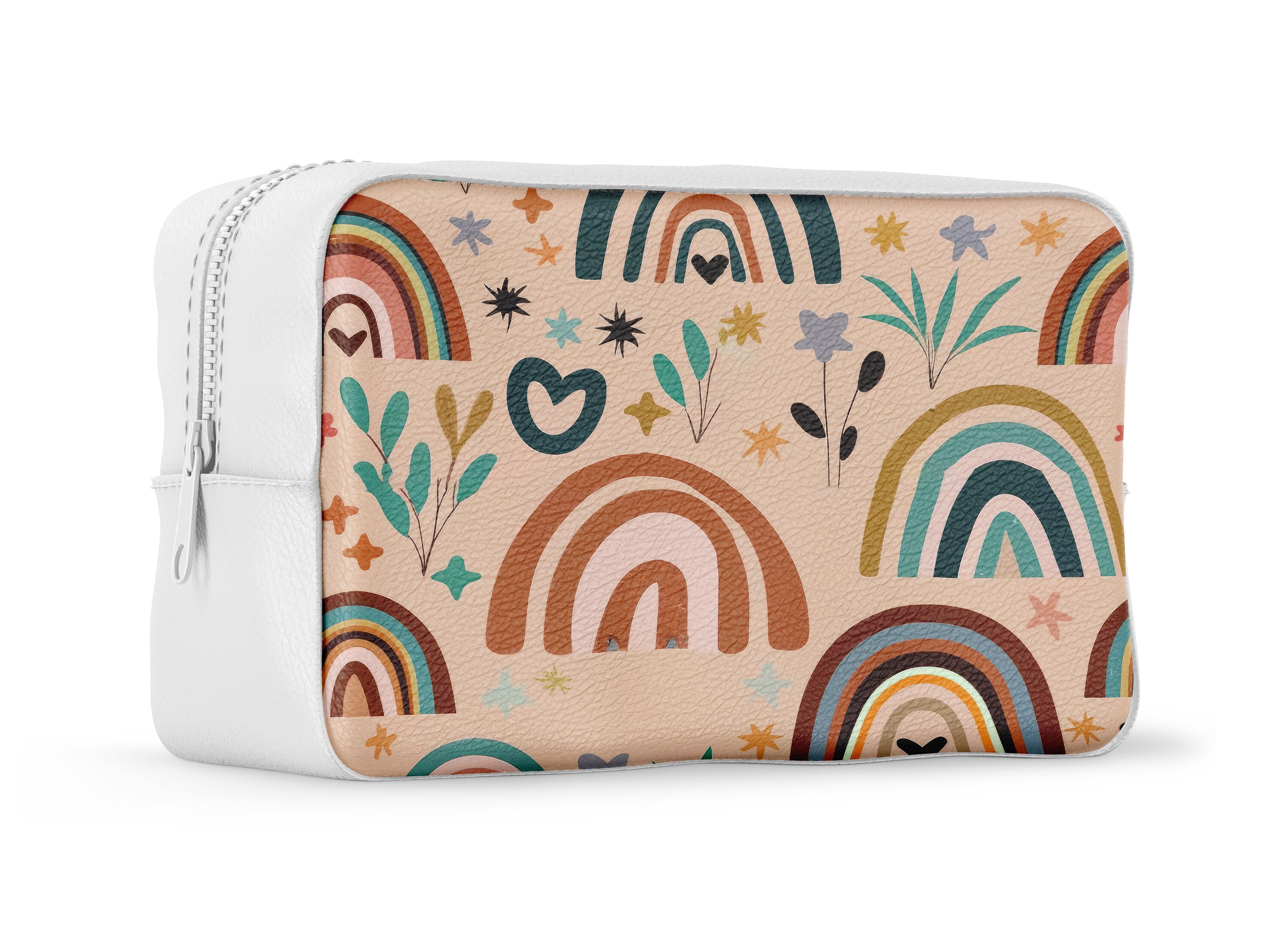 Boho Rainbow Background Pattern, Seamless Boho Rainbow Digital Paper ...