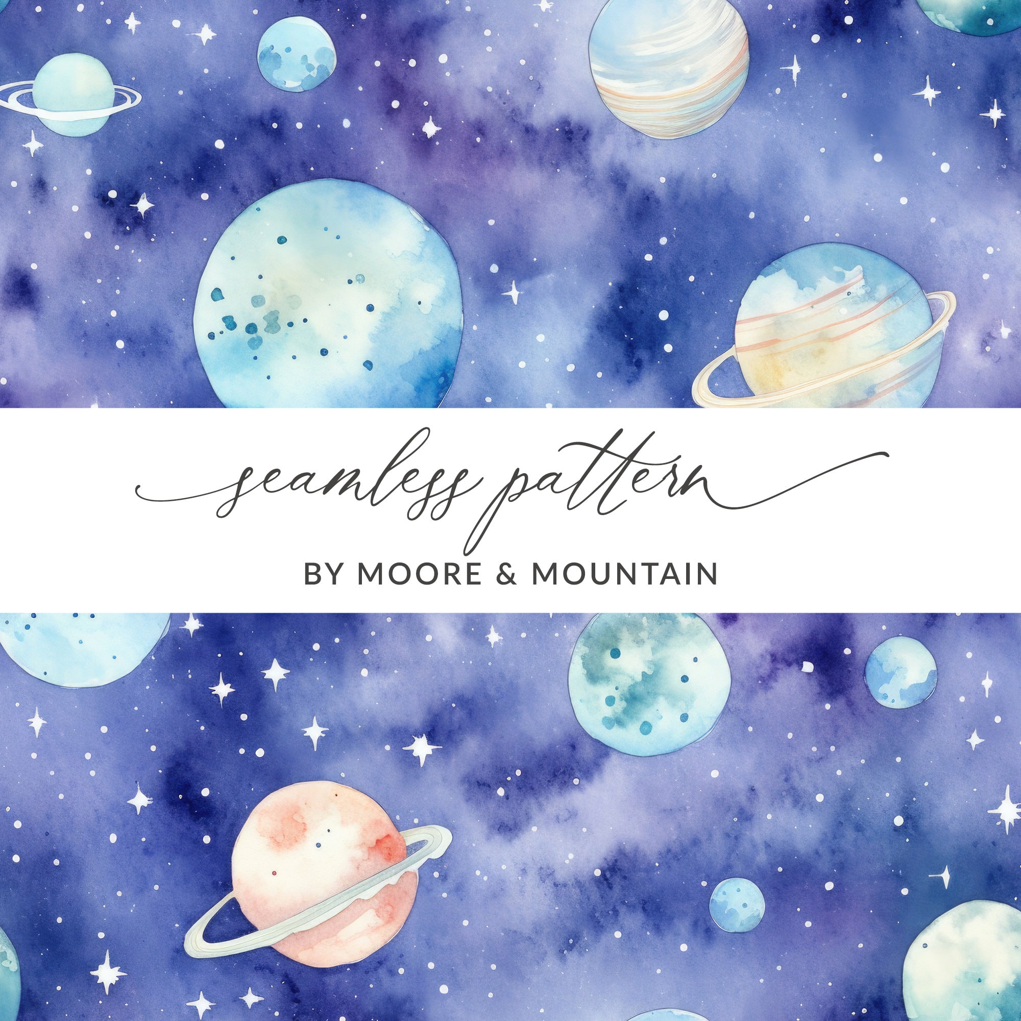 Seamless Planets Background, Seamless Space Background Repeating ...