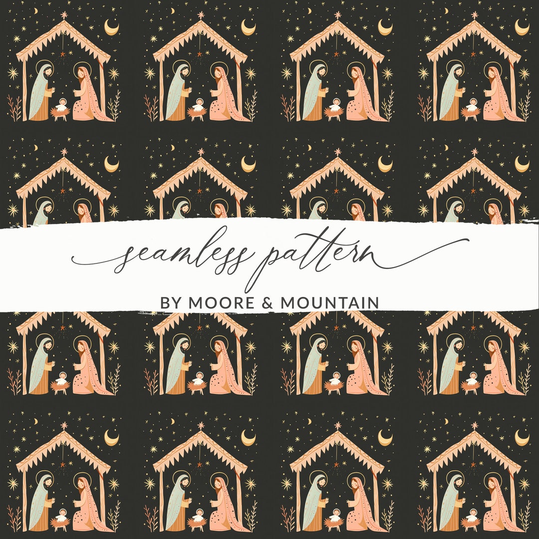 Nativity Scene Background PNG Seamless Nativity Background Pattern ...