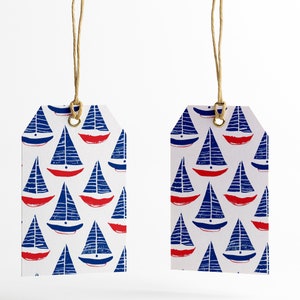 Seamless Cute Sailboat Pattern, Simple Sailboat Pattern, Blue Boat ...