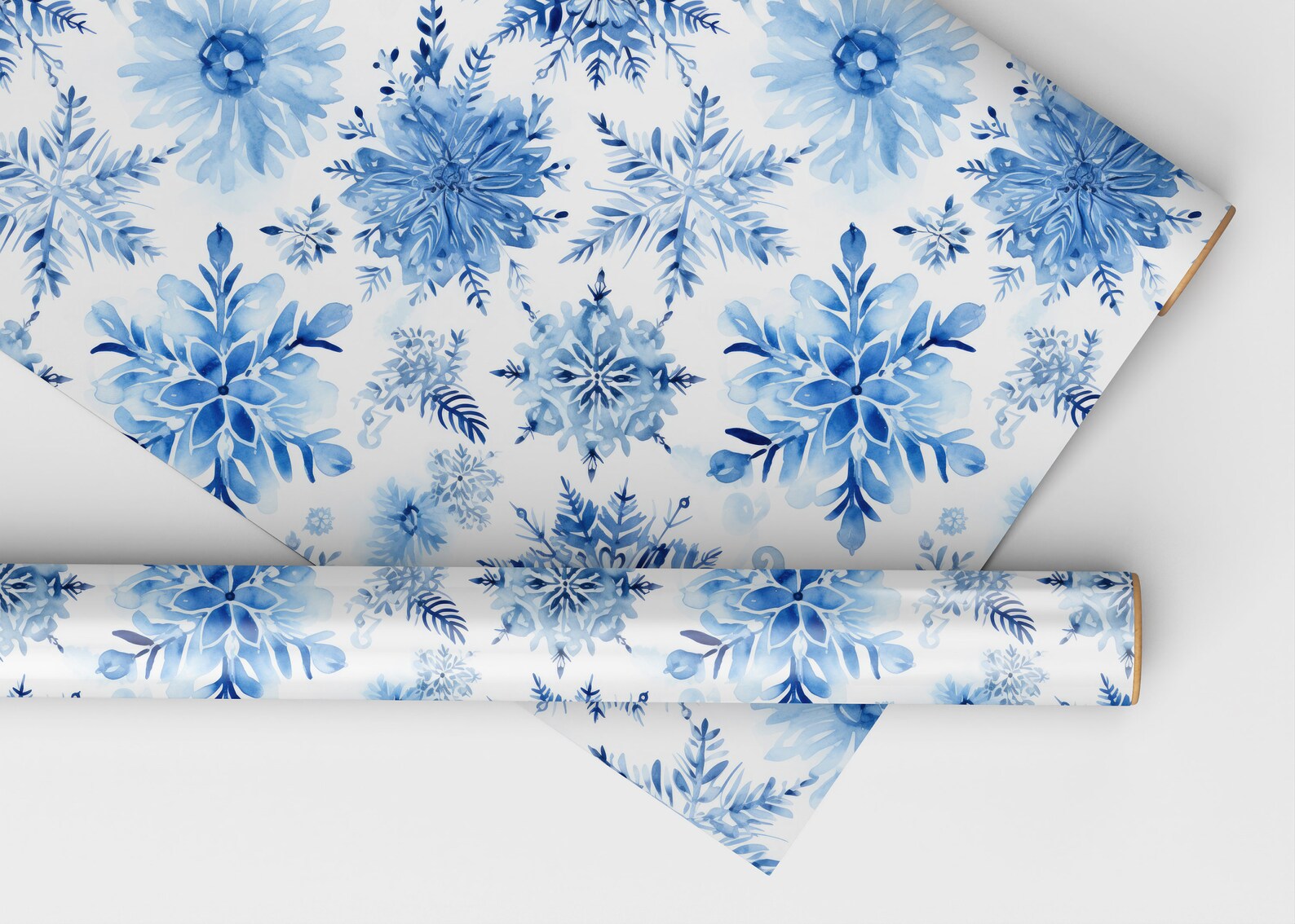 Seamless Snowflake Pattern Seamless Watercolor Snowflake Pattern, Blue ...