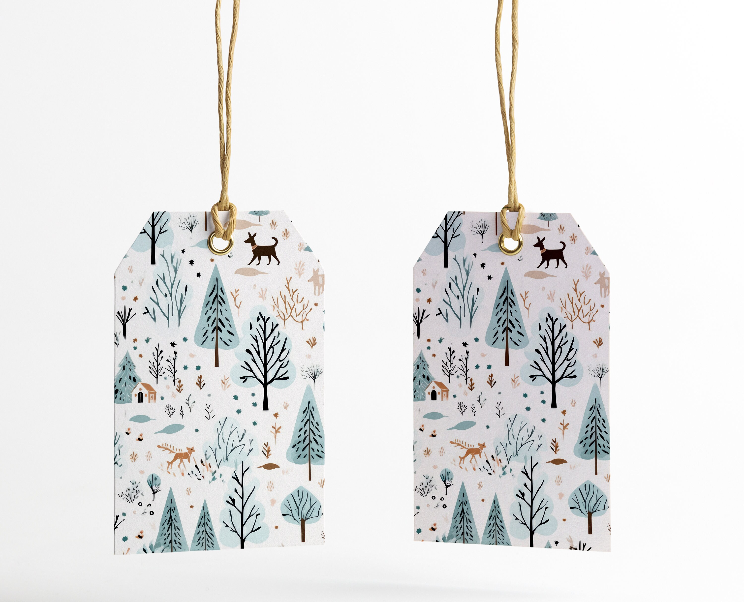 32 Seamless Cute Winter Animals Seamless Backgrounds, Blue Winter ...