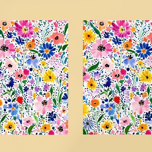 Polka Dot Floral Seamless Pattern Bright Spring Seamless Ditsy Floral ...